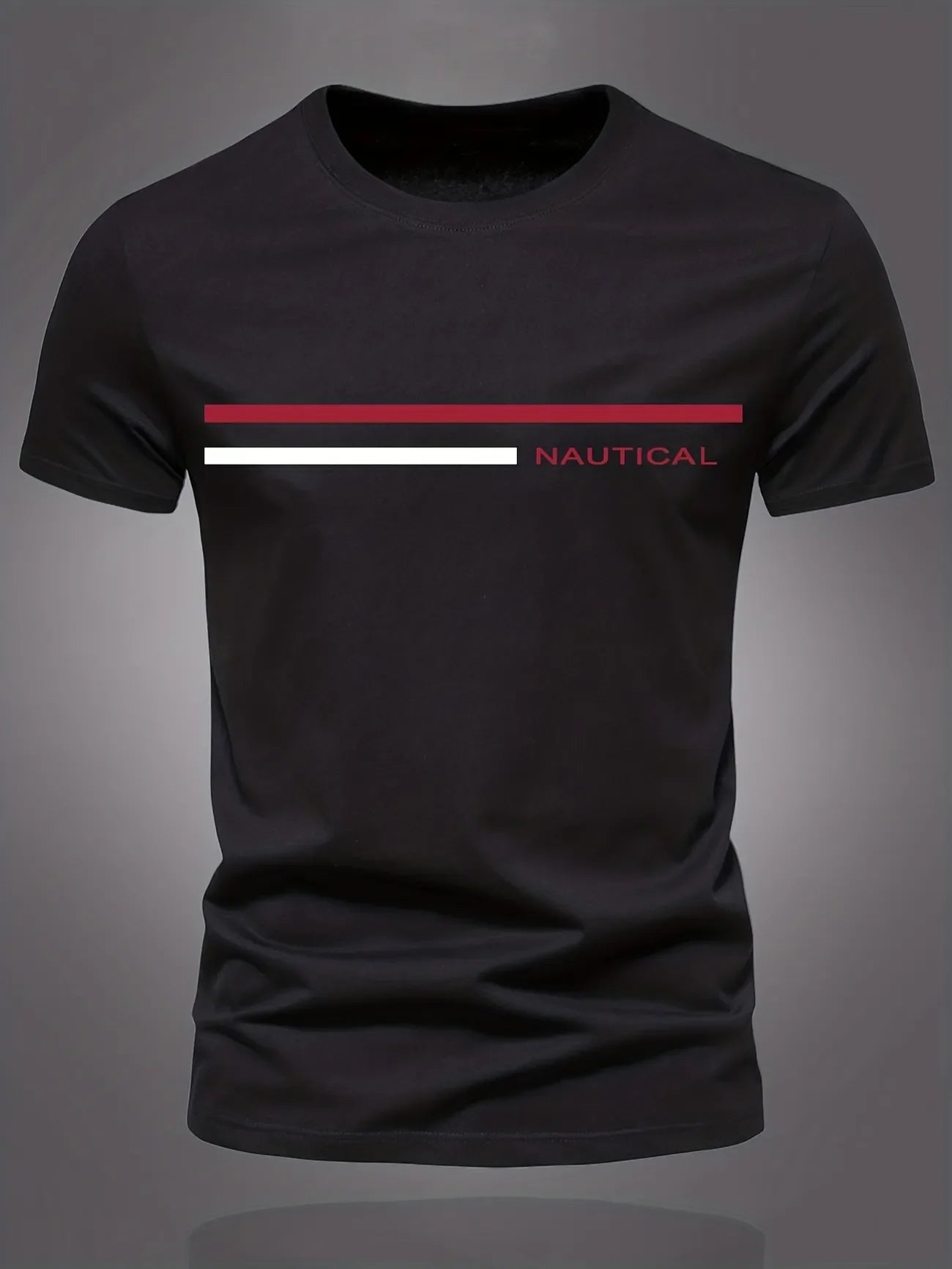 Mens Cotton Sticker Printed T-Shirt TTMPS97 - Black – Tee Tall